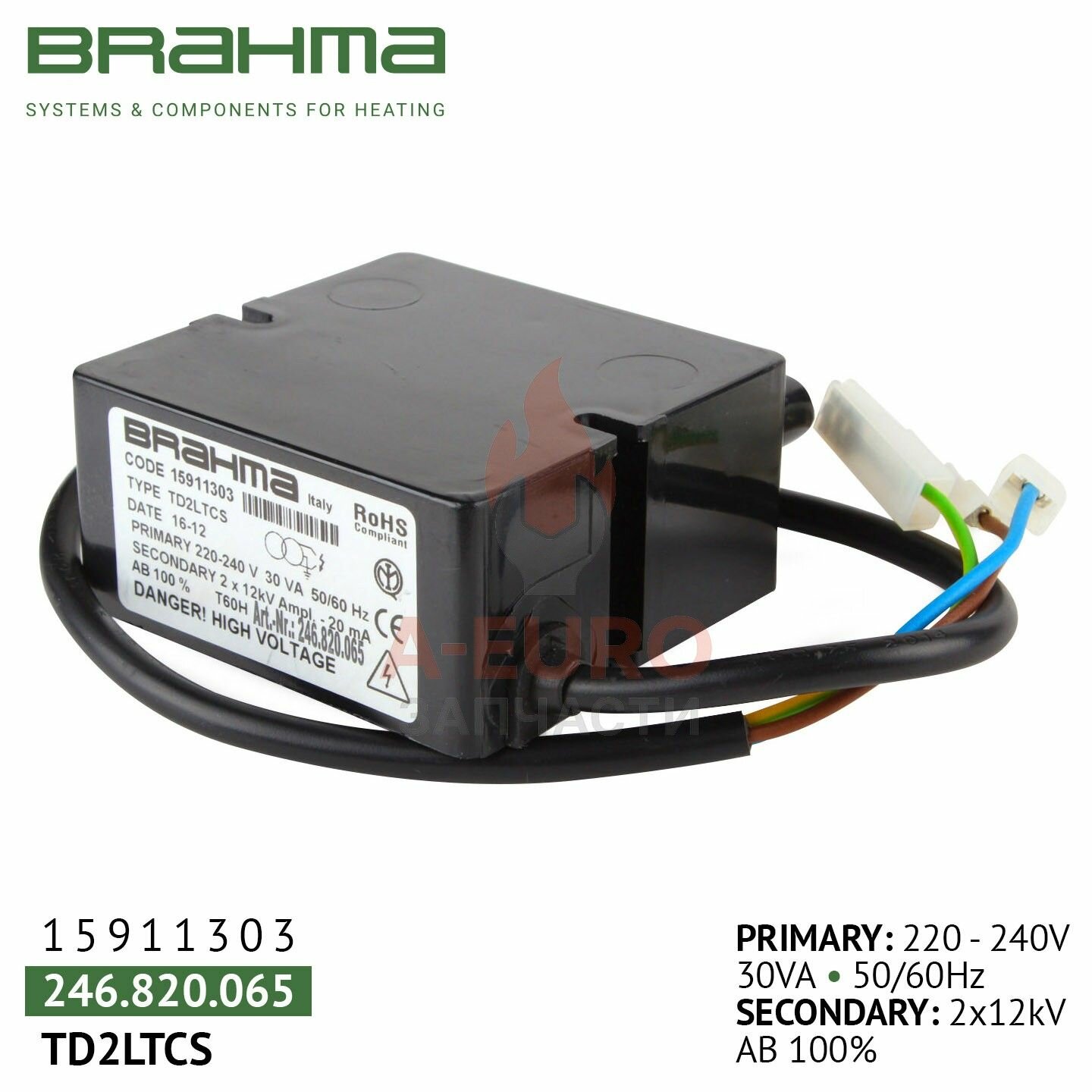 Трансформатор Brahma TD2LTCS, 15911303 — фото 1