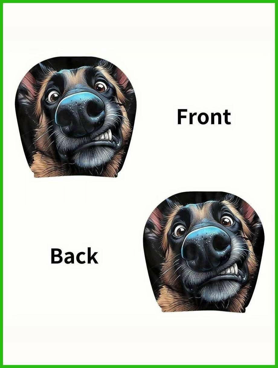 Маска на подголовник автомобиля, чехол на подголовник автомобильный, 2шт, черное