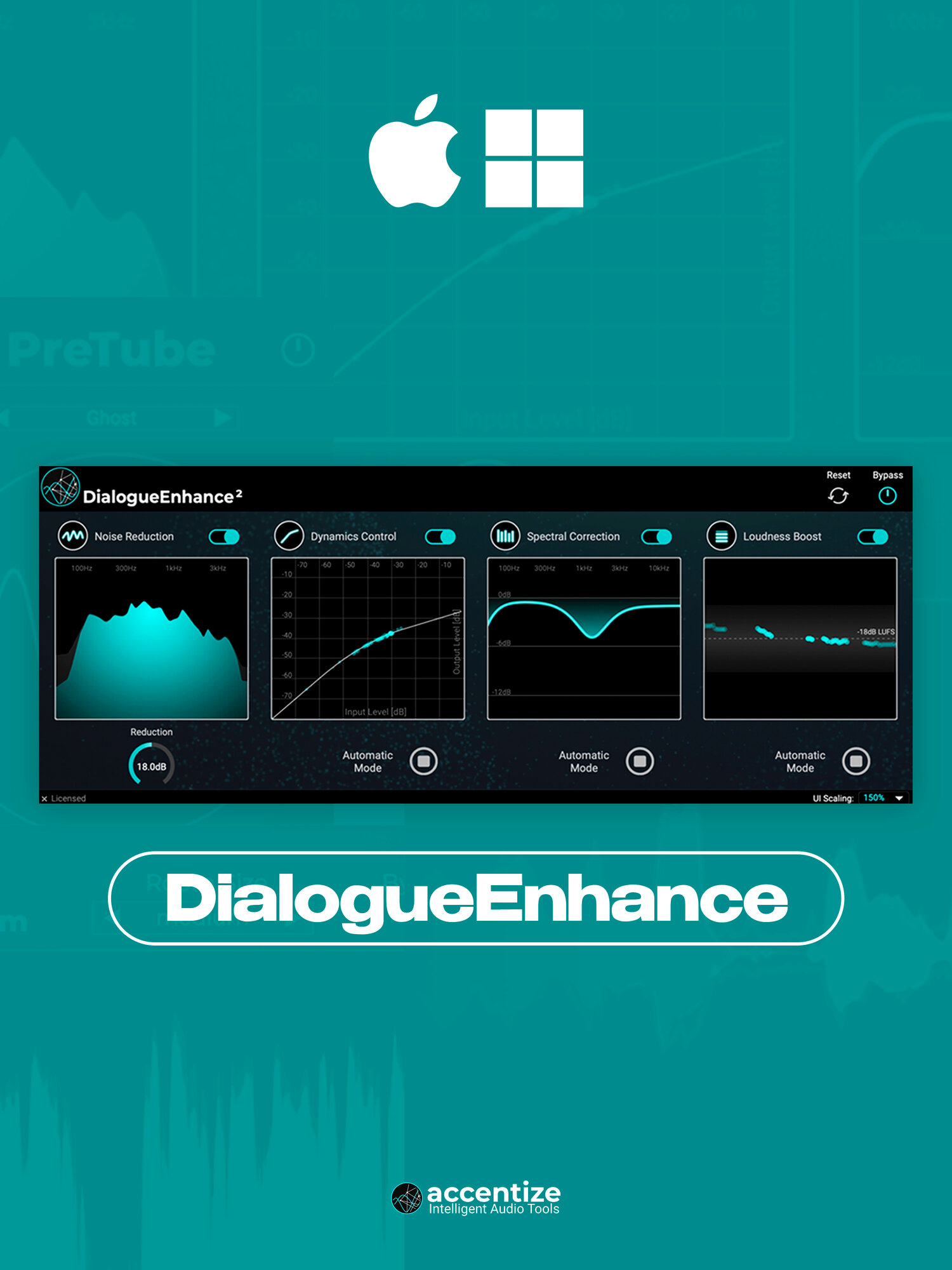 Accentize DialogueEnhance (лицензионный ключ) для ПК, Windows & macOS