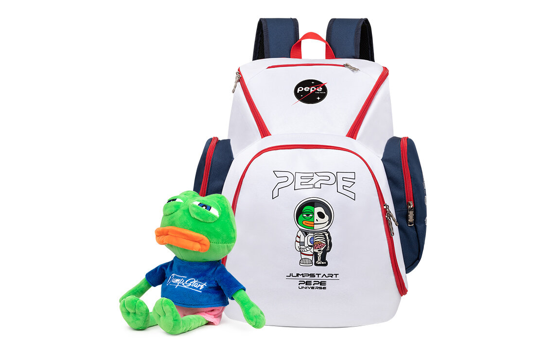Рюкзак унисекс JRs Sad Frog полиэстеровый, зелёный/белый/чёрный, L EU