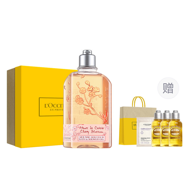 Гель для душа унисекс LOCCITANE Цветы вишни ароматный глубоко очищающий увлажняющий 250мл/500мл