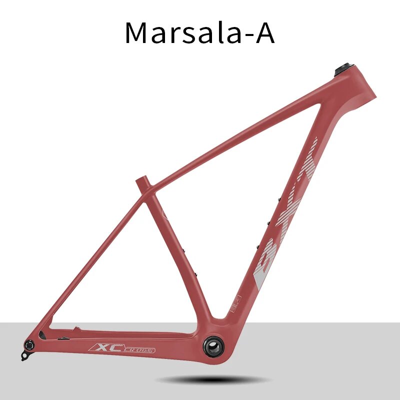 Карбоновая рама BXT T1000 MTB 29er, XS Gloss, Marsala-A