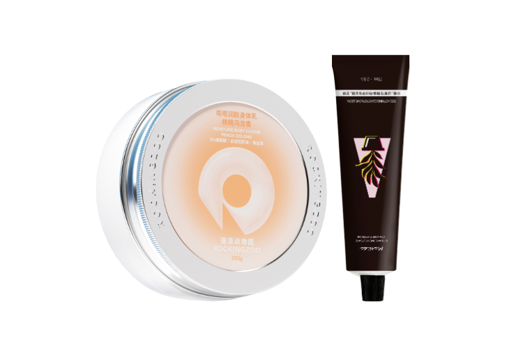 Набор крем для рук и лосьон для тела унисекс ROCKINGZOO Silver Queen+Peach Oolong увлажняющий, 75ml+250g