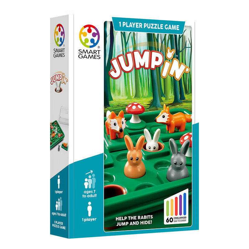 SMART GAMES Little Rabbit Hops Портативная обучающая настольная игра для детей 7+ Креативный игровой набор Подарок на