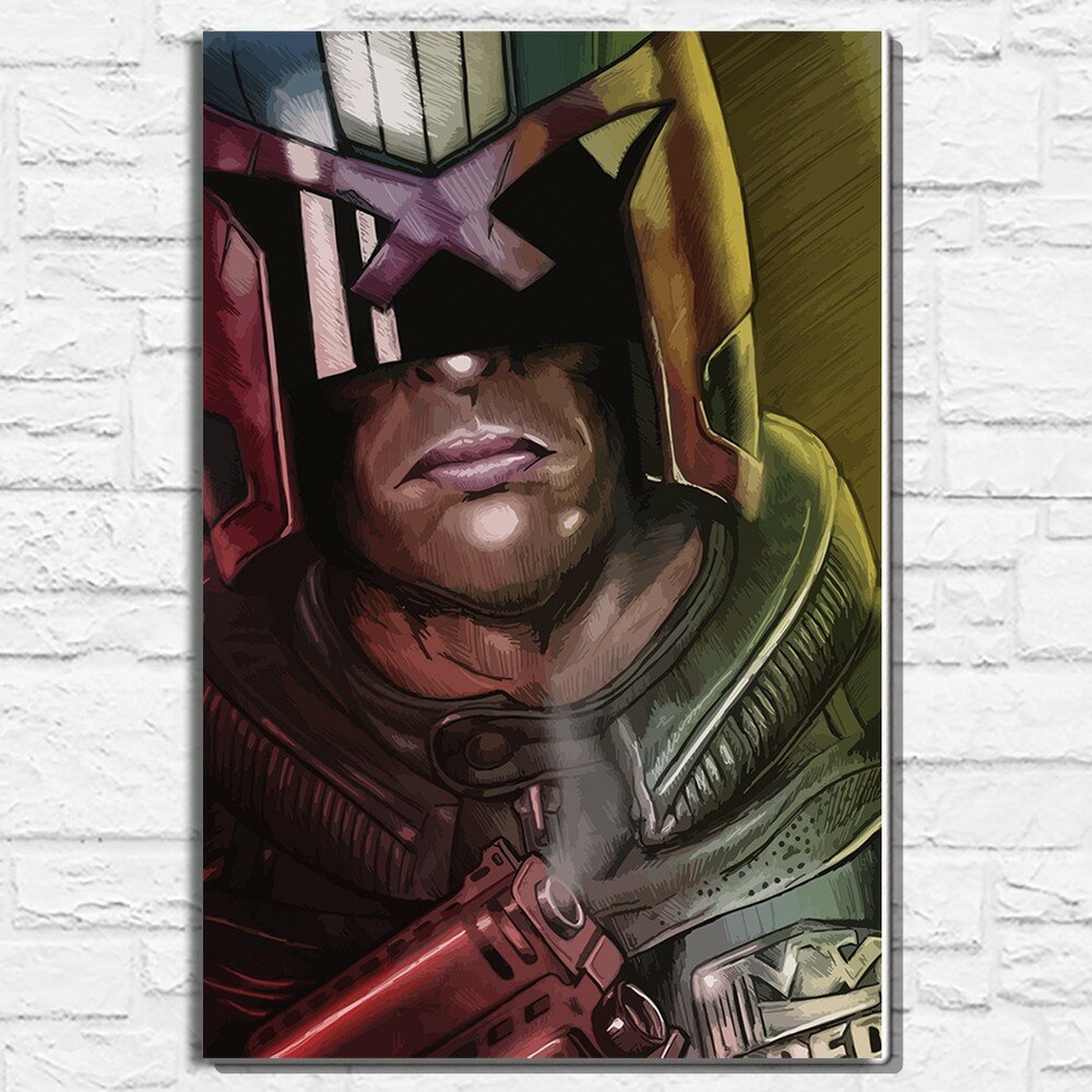 Картина по номерам на холсте фильм судья Дредд (Judge Dredd, боевик) - 15063 В 60x40