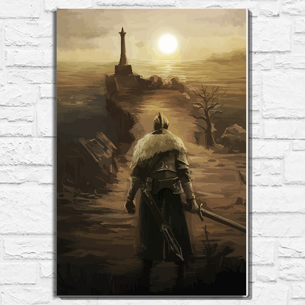 Картина по номерам на холсте игра Dark Souls 2 (Маджула, PS, XBOX, SWITCH) - 15026 В 60x40
