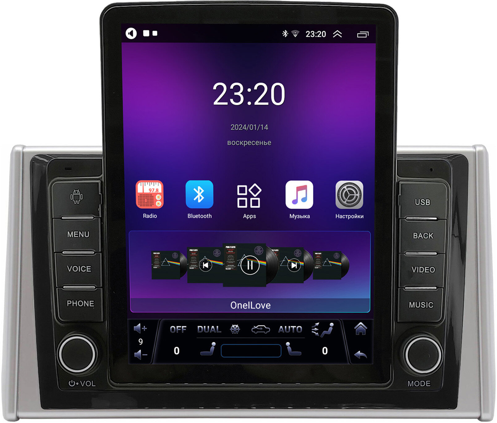 Штатная магнитола Toyota RAV4 5 (XA50) 2018-2024, Wildlander 2020-2025 Canbox GTR095-10-3237 Android 10 (QLed, 4/64, DSP, CarPlay)