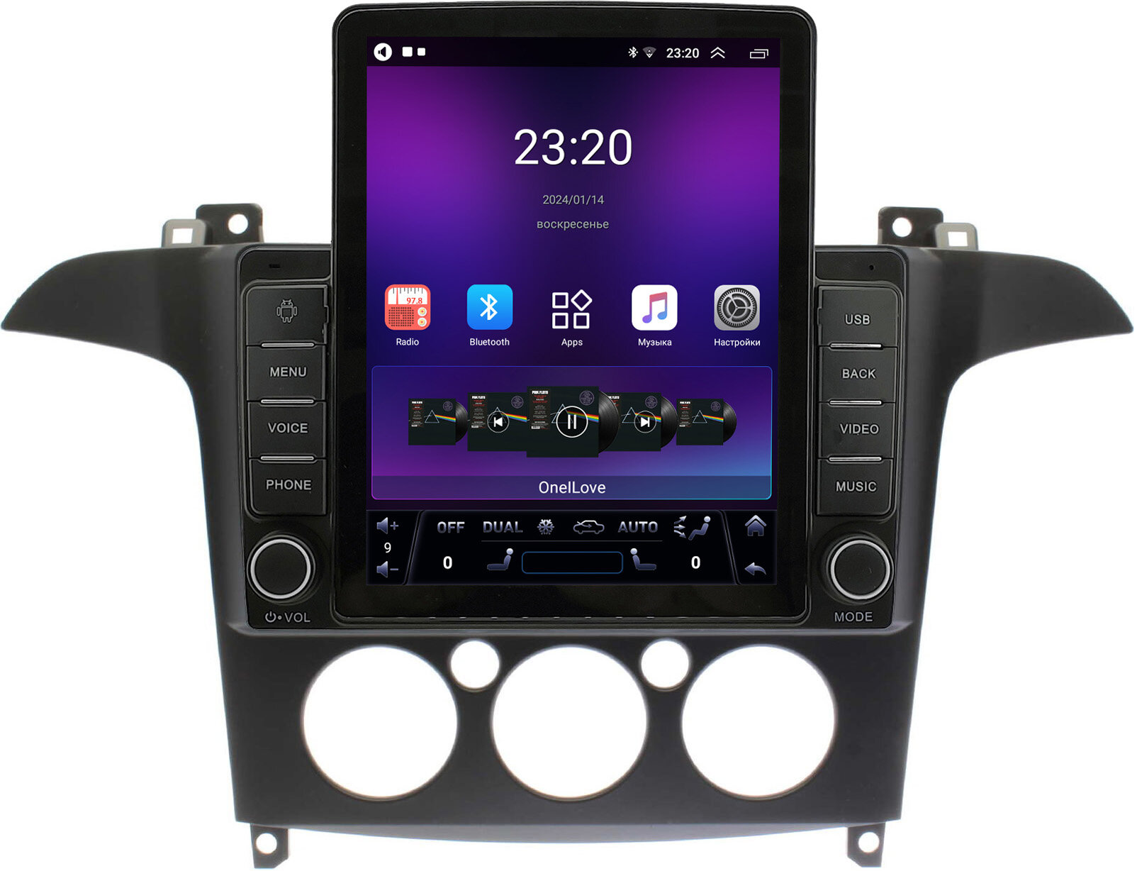 Штатная магнитола Ford S-Max, Galaxy 2 2006-2015 (авто без климат-контроля) Canbox GTR095-9-FR098N Android 10 (QLed, 4/64, DSP, CarPlay)