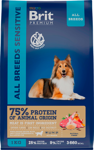 Корм сухой для собак BRIT Premium Lamb & Rice гипоаллергенный, для всех ...