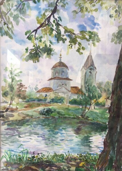ART-Salon at Oktyabrskaya авторская картина "Лето" 40х30см, бум, акварель; ручная работа;