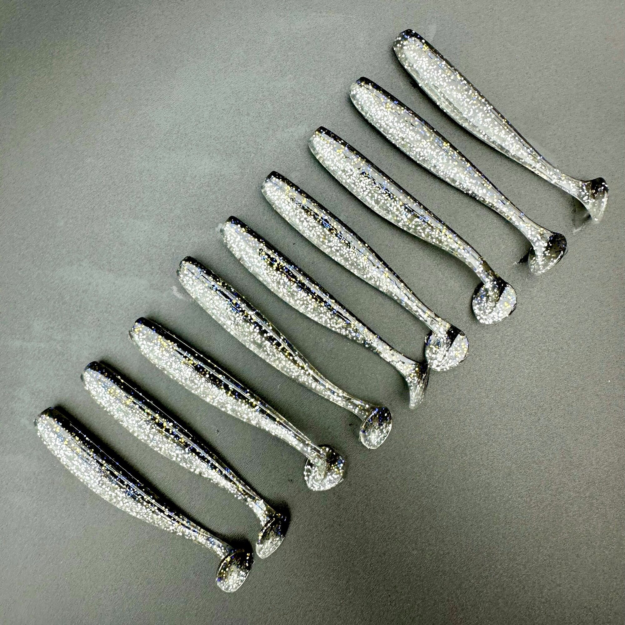 Силиконовая приманка виброхвост 6 штук 4" Япония на окуня; судака; щуку