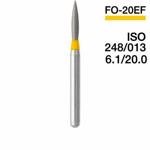 Боры FO-20EF(10 ШТ), Пламяобразный , стрельчатый кончик Сверх мелко зернистые. NeoHealth