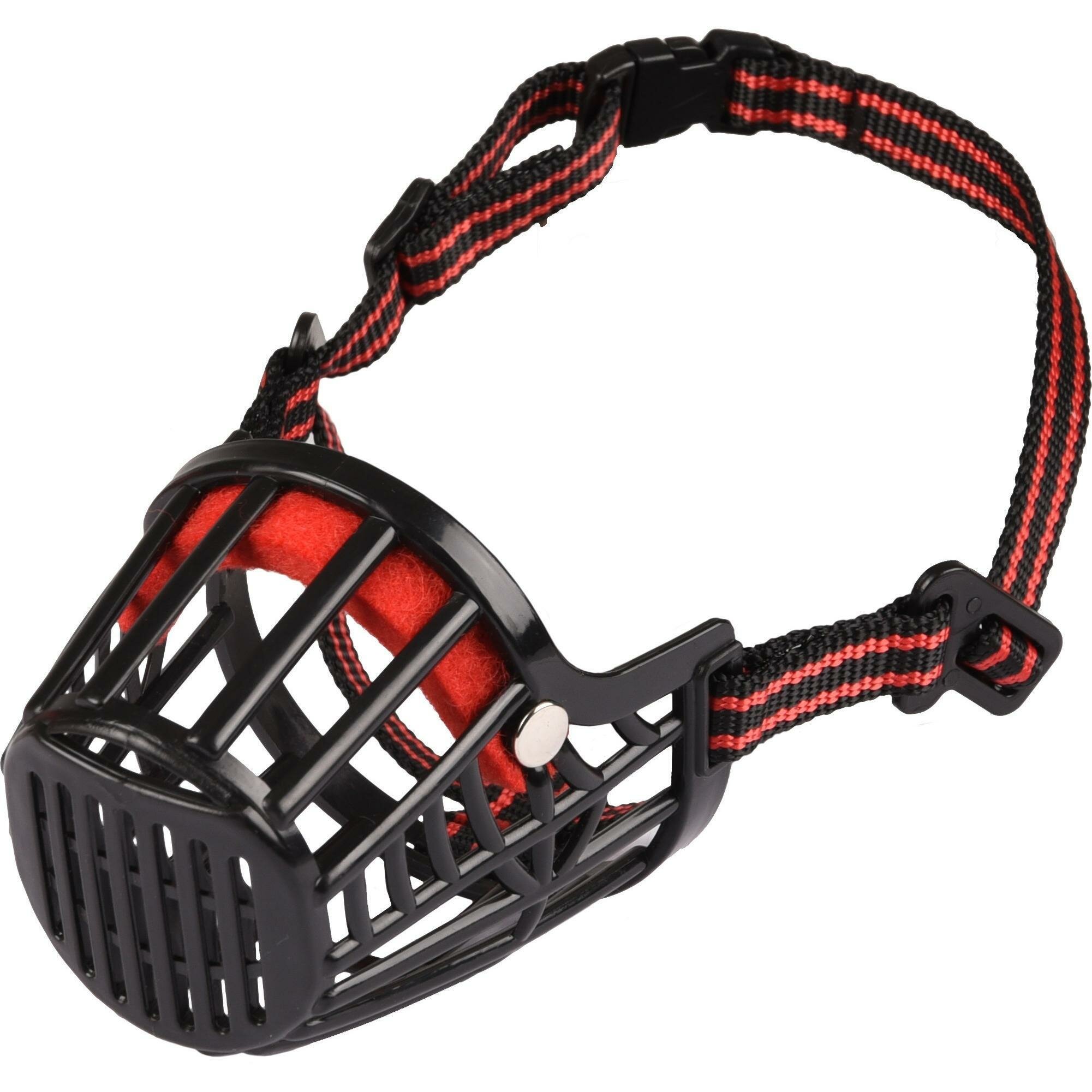 Намордник XS, пластик, 26-37см/ нос 4х4,5см, чёрный, Flamingo