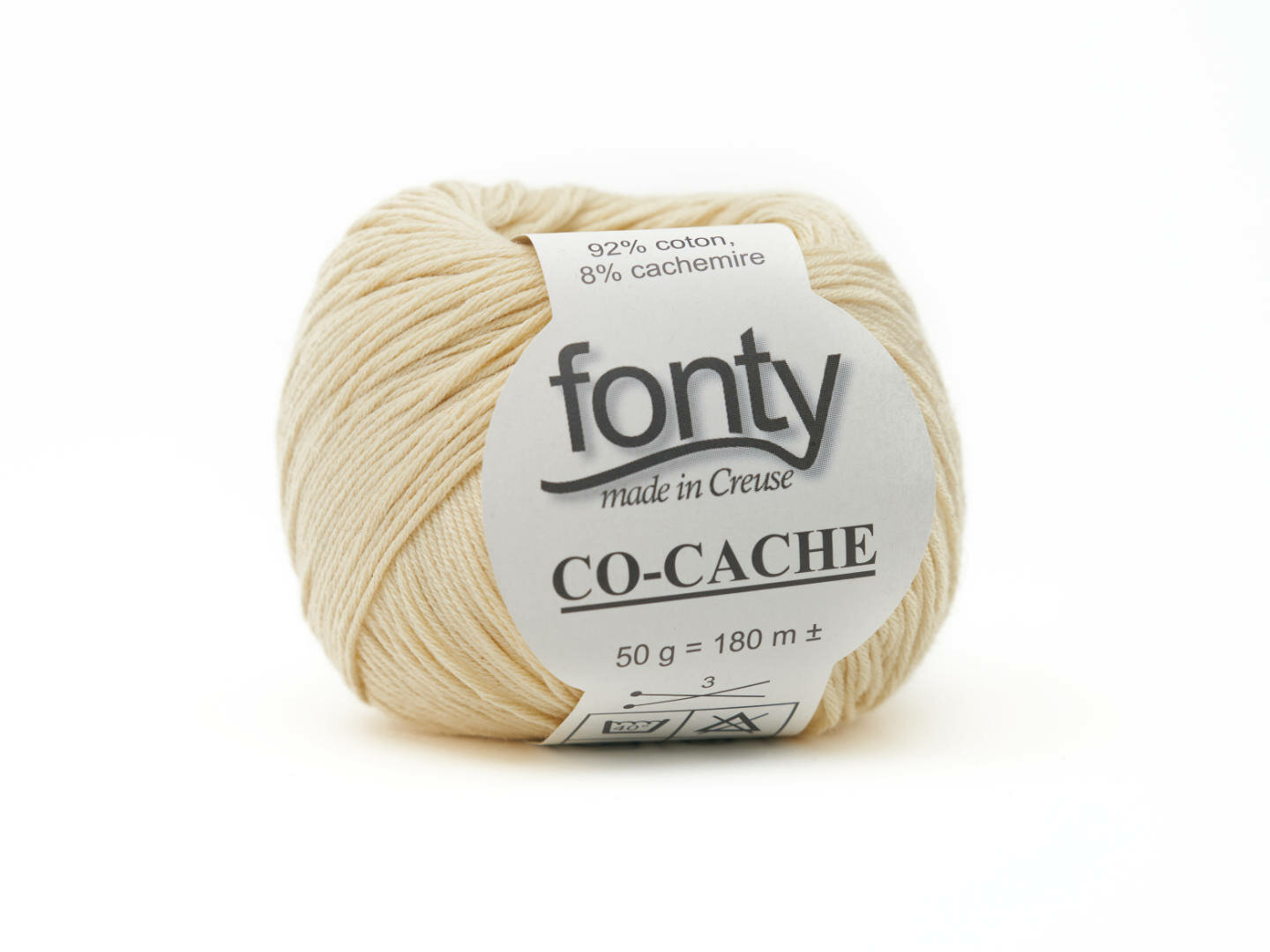 Пряжа Fonty CO-CACHE 50 г/180 м, цвет 15, 92% хлопок, 8% кашемир