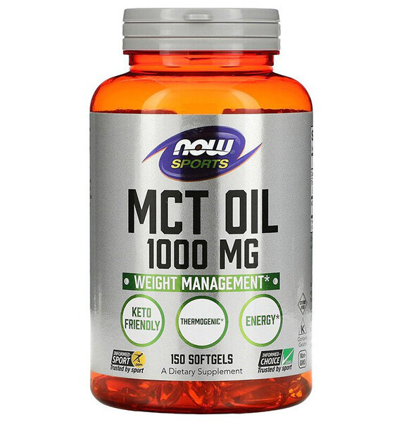 MCT Oil 1000 mg NOW (150 гелевых капсул)