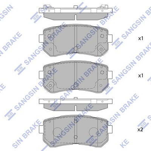 HI-Q SP1406 sp1406 колодки дисковые задние\ accent, Rio (Рио) 1.4i / 1.6i 16v / 1.5crdi 05