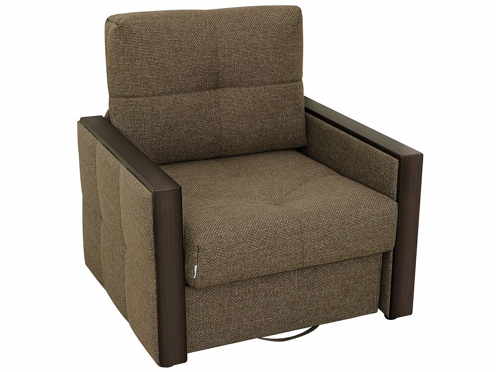 Кресло-кровать Мадрид Коричневый Рогожка, 96х88х71 см, на металлическом каркасе