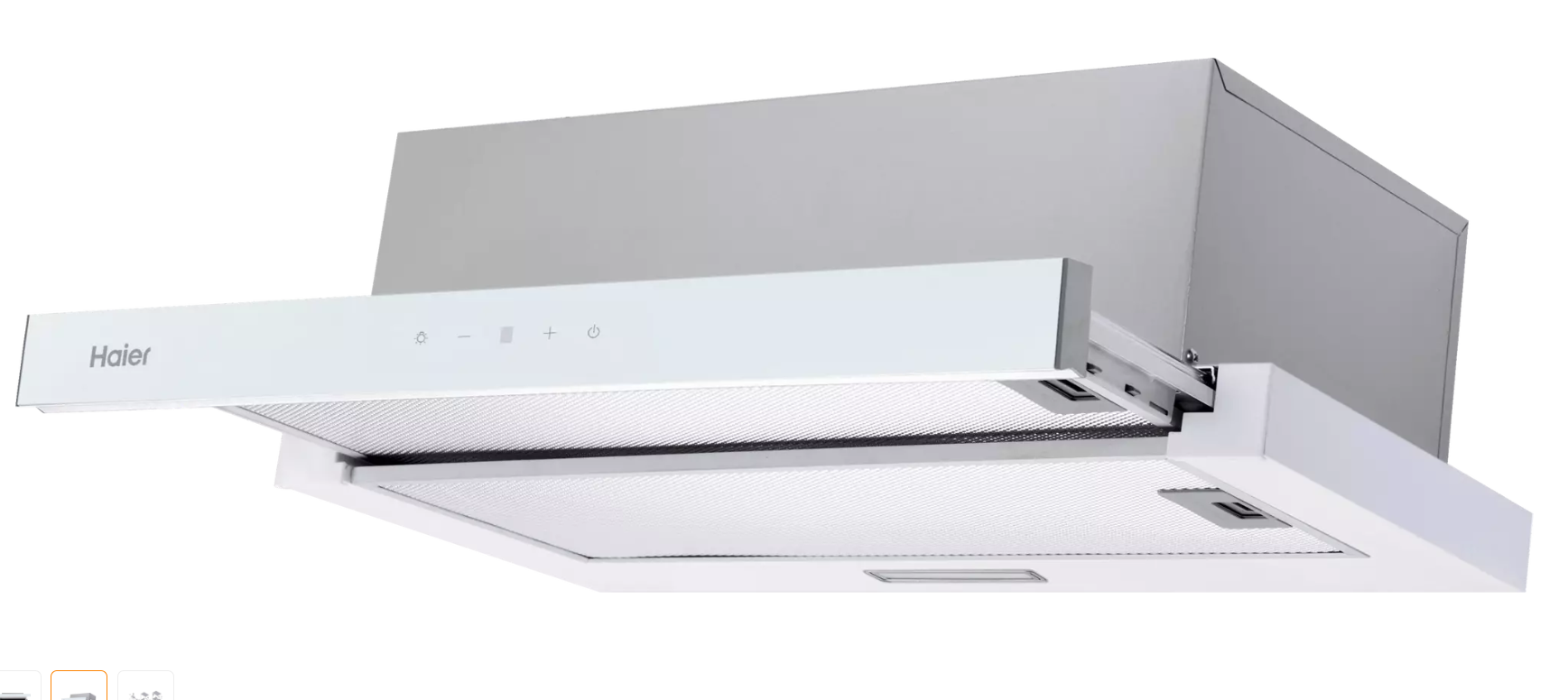 Встраиваемая вытяжка Haier HVX-T642GW, цвет белый, максимальная производительность 420 куб м/час