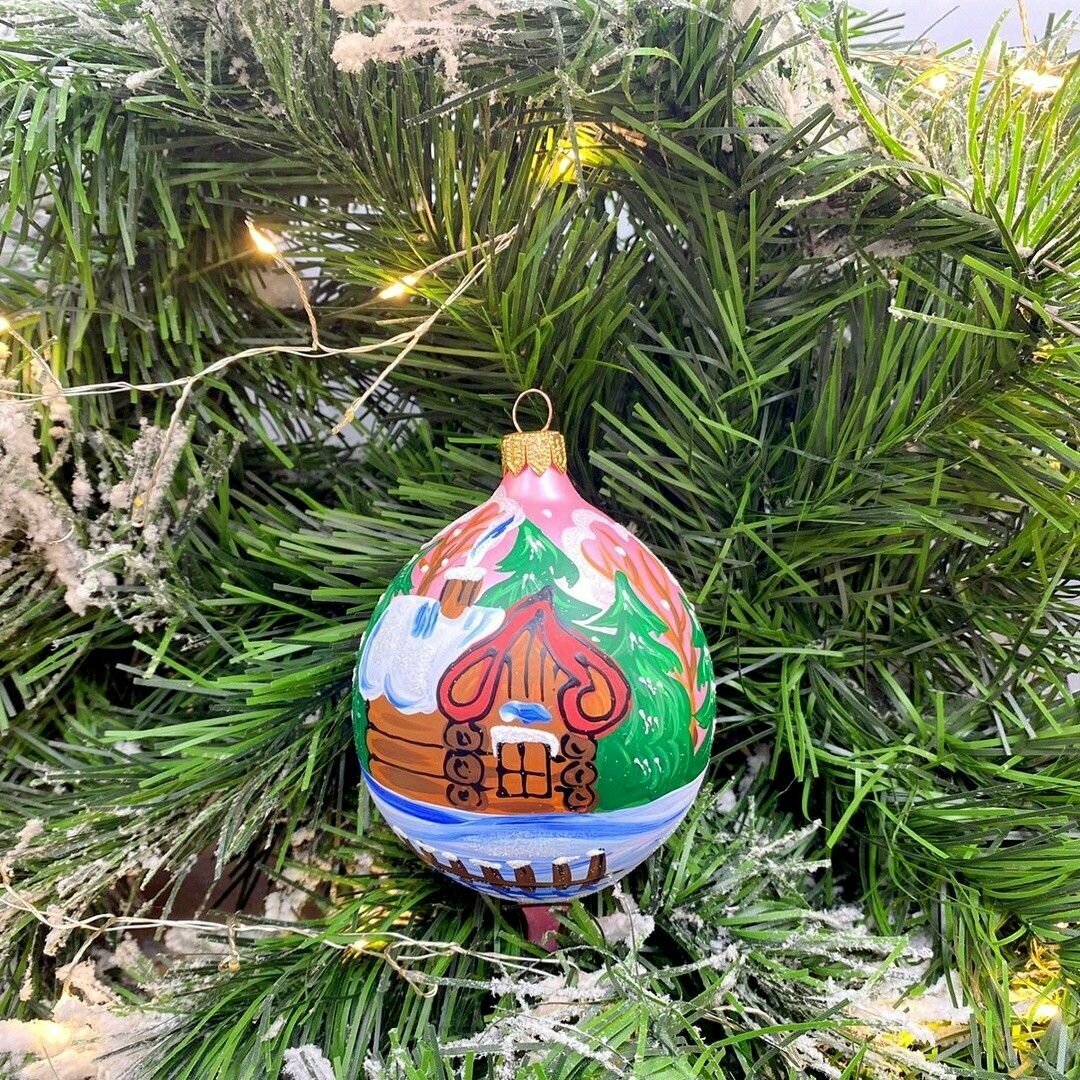 Игрушка на елку Подвеска "Сказочный домик" 10см