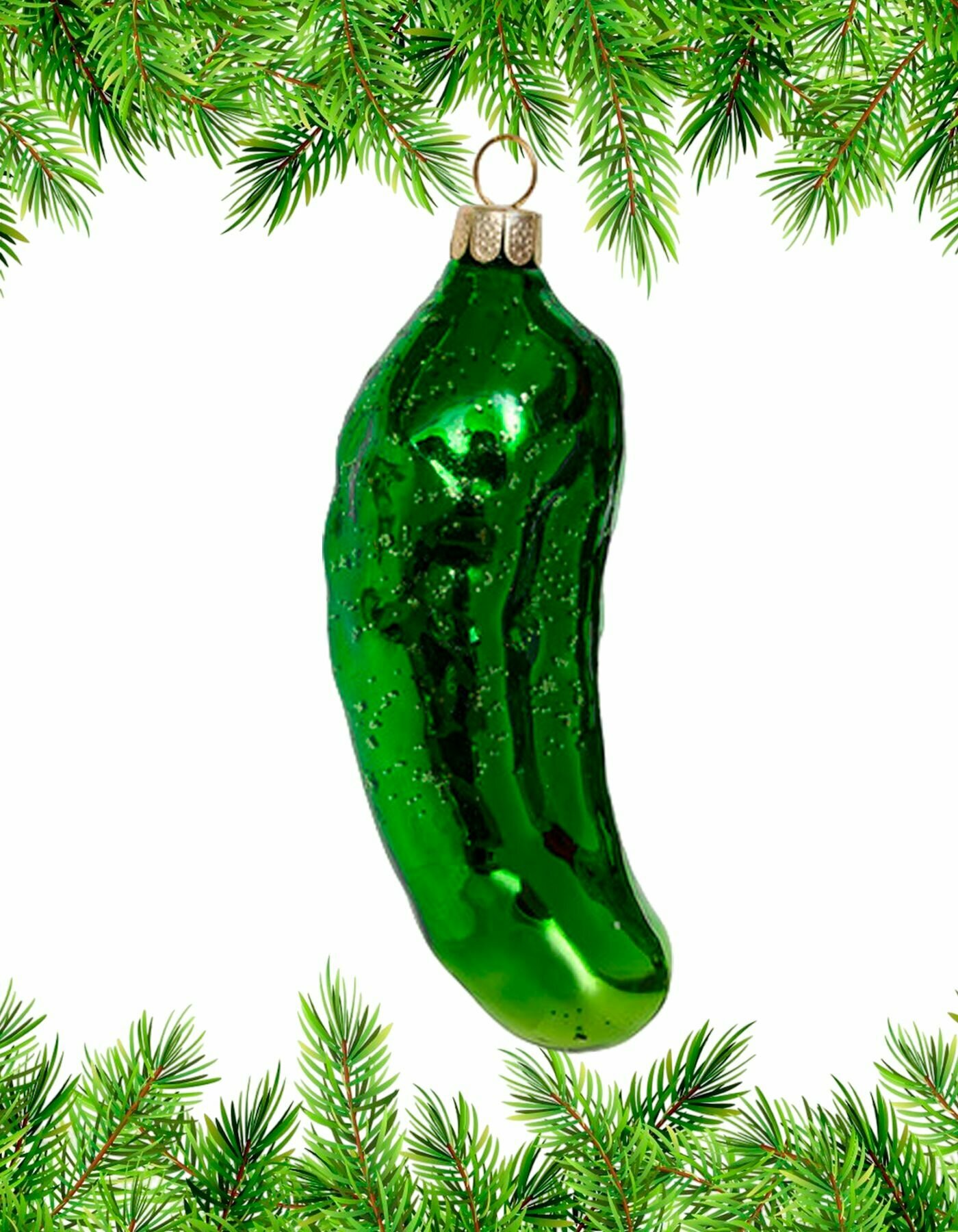 Игрушка на елку Огурчик 11см