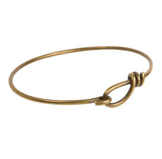 Основа для браслета, 68х66х2мм, TierraCast, с застежкой-крючком, базовый материал - сталь, бронзовая с чернением, 1 шт.