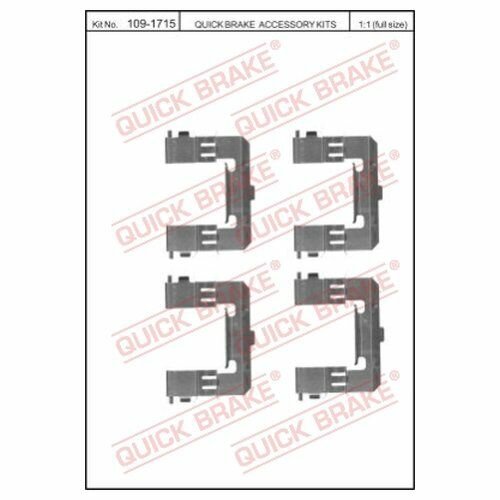 Комплект монтажный тормозных колодок Quick Brake 1091715 для Ford Ranger; Mazda BSERIE, BT-50; Nissan Maxima V