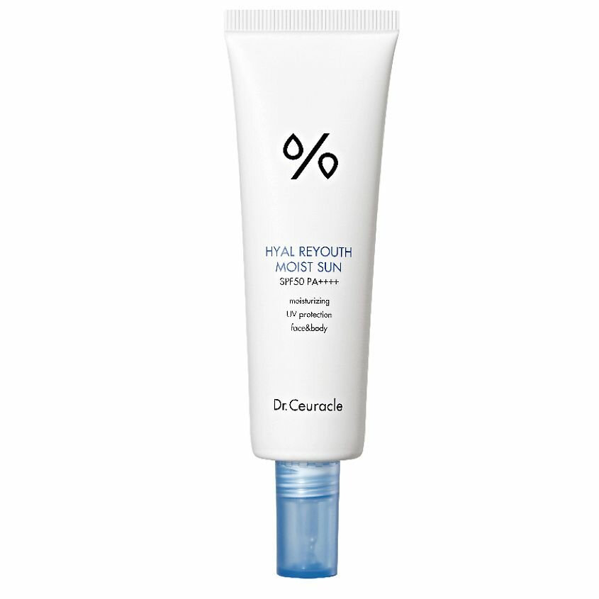 DR. CEURACLE Солнцезащитный крем для лица Hyal Reyouth Moist Sun SPF50+