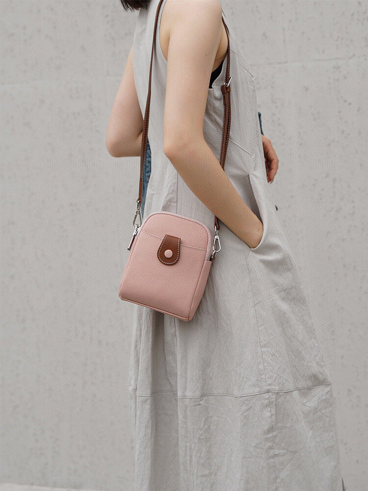 Сумка-мессенджер Chaoshang Maile, женская, натуральная кожа, розовая