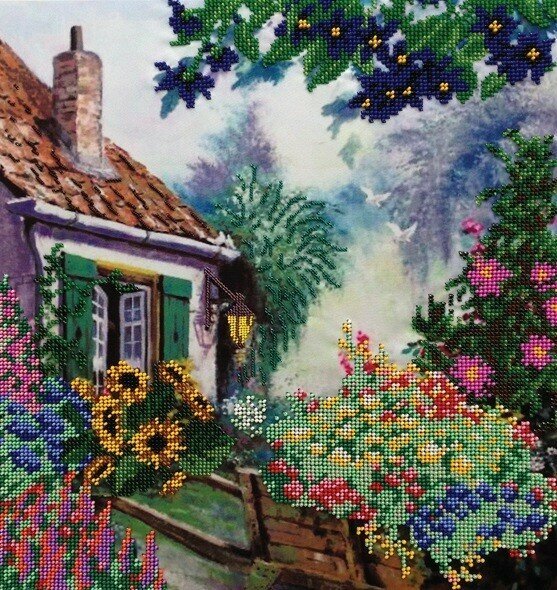 Набор для вышивания FeDi #КВ512 На хуторе, Вышивка бисером, 32 х 35 см