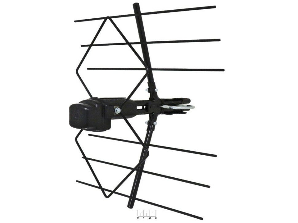 Антенна наружная для цифрового ТВ Дельта-Н118A. F-5V с усилителем