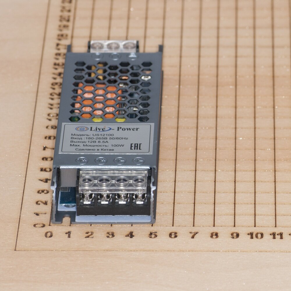 Блок питания для светодиодов Live Power, DC, Ip20, 12V/8.5A, 100W, Ультратонкий
