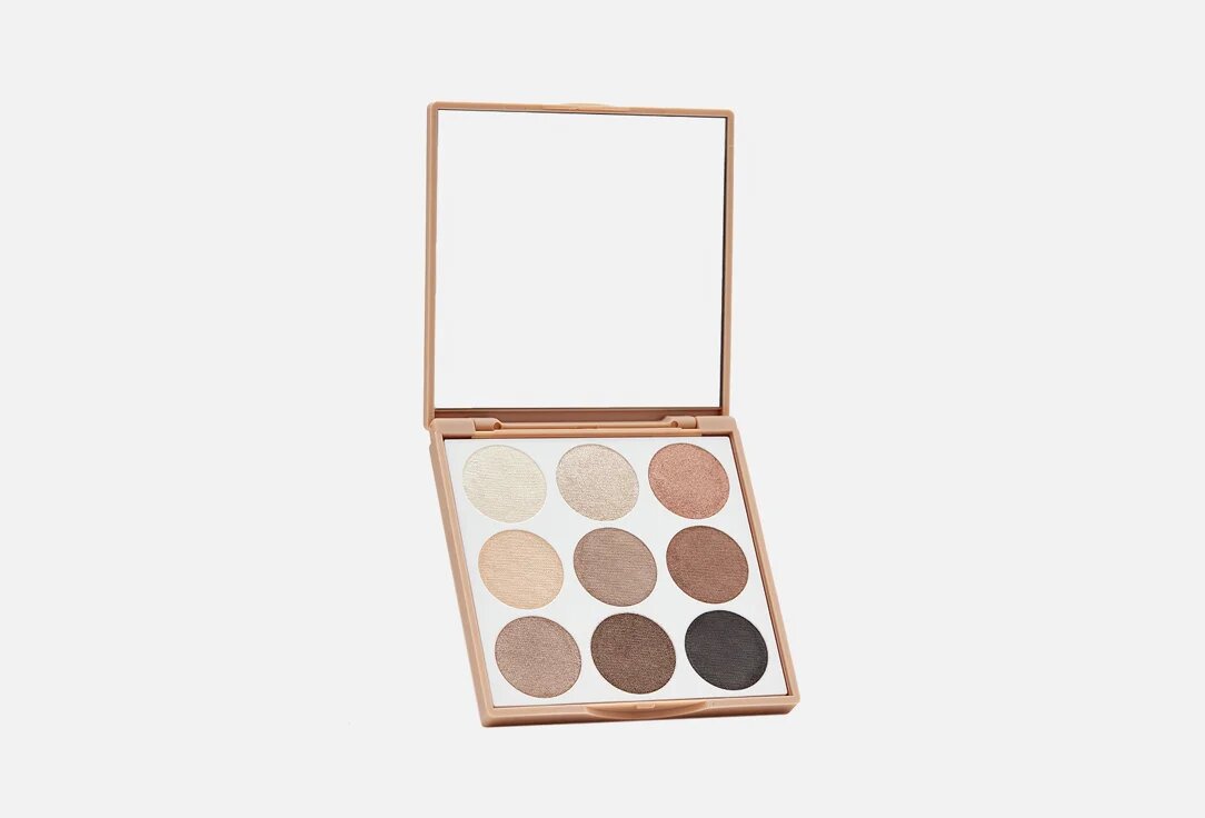 Палетка теней для век 3INA The Color Palette, тон 500, 9 насыщенных нюдовых оттенков, 8 г