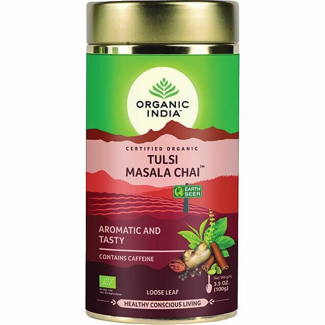 Organic India Tulsi Masala Chai 100g / Масала Чай со Священным Базиликом 100г.