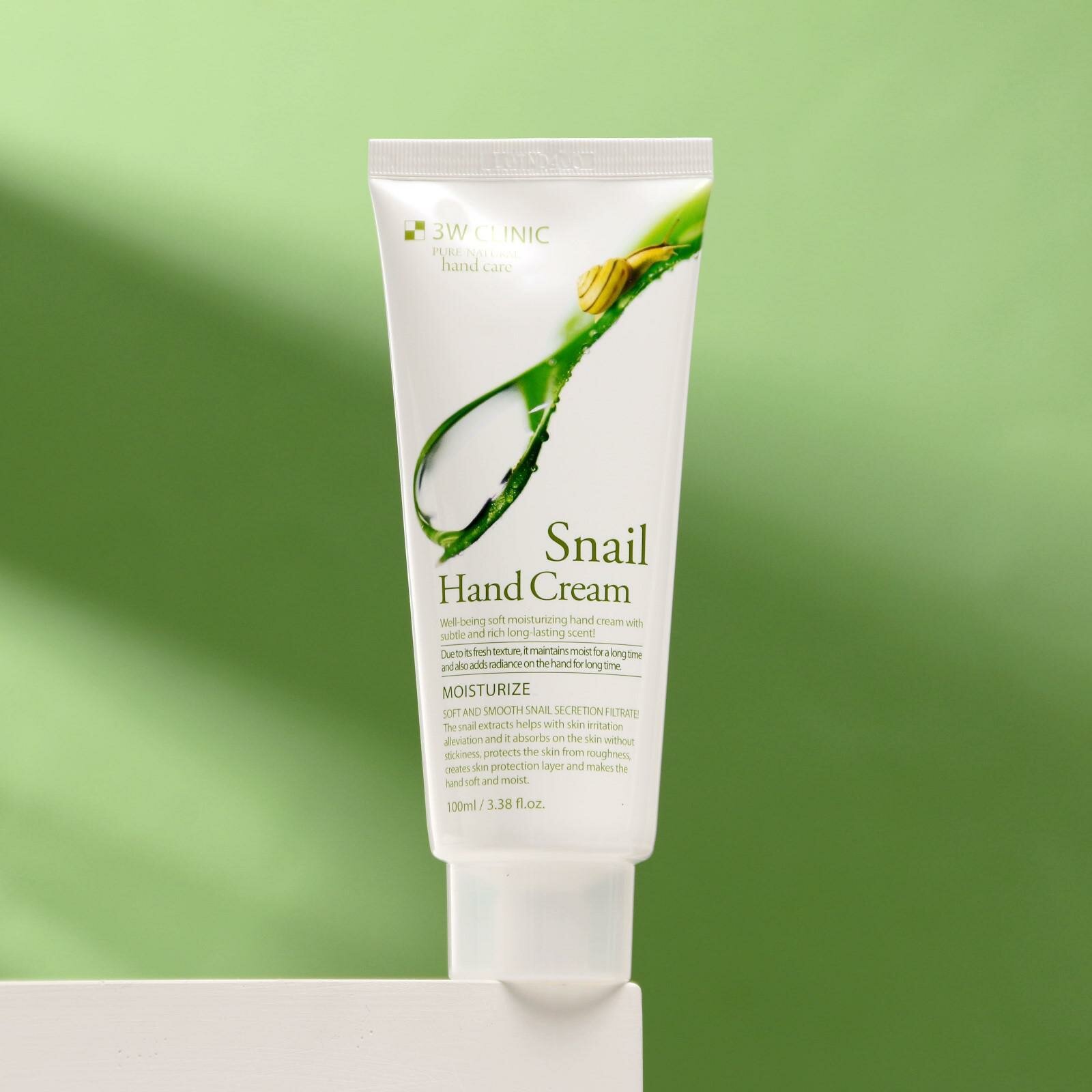 Крем для рук 3W CLINIC Snail Hand Cream, увлажняющий, 100 мл