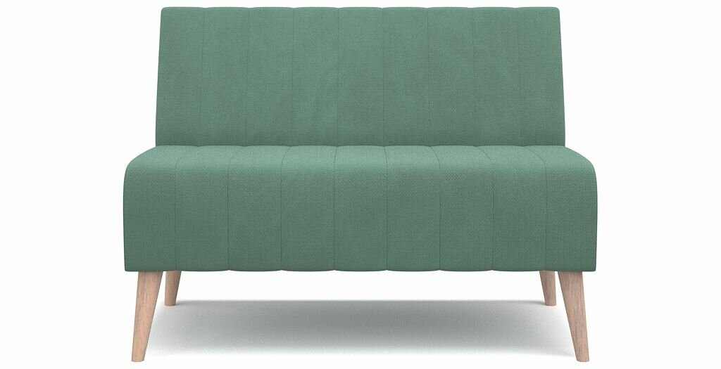 Прямой диван PUSHE Норман без подлокотников, нераскладной, для кухни, прихожей, балкона, детской, зеленый Priority 695
