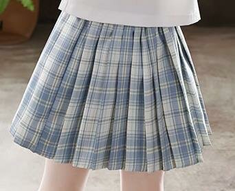 Сексуальное нижнее белье, школьная форма, клетчатый галстук, комплект из двух предметов из полиэстера в японском и корейском стиле. (Отдельная синяя клетчатая юбка)
