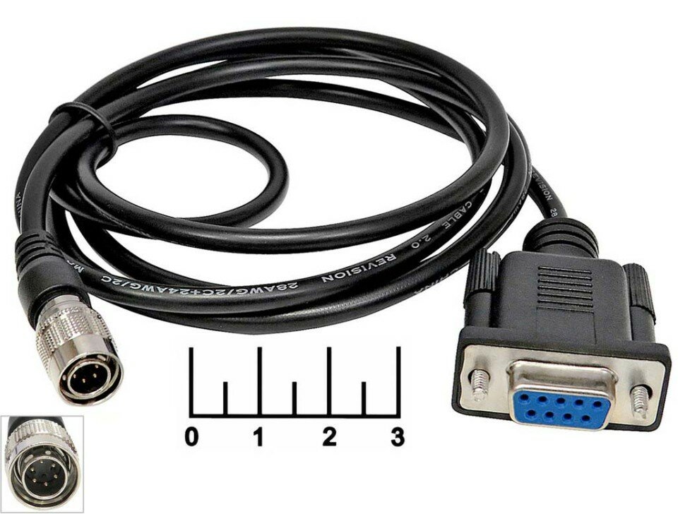 Шнур D-SUB 9pin-6pin штекер YC8-6 Lemo 1.5м RS-232