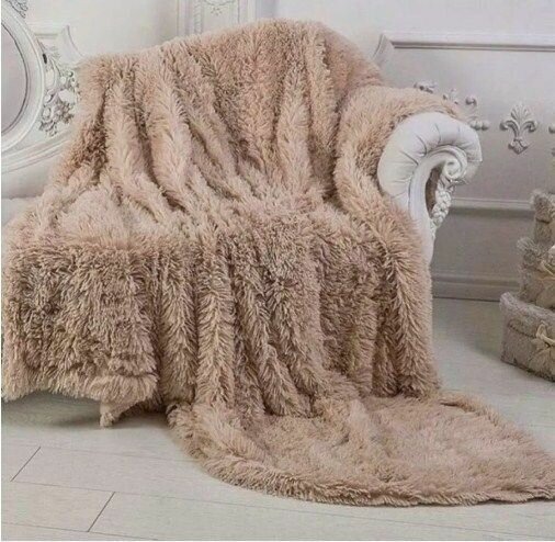 Плед пушистый травка 200х220 евро