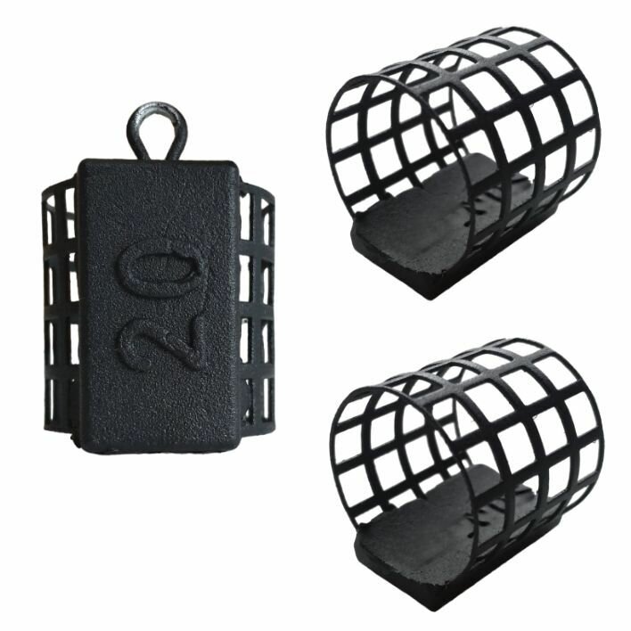 3 Кормушки круглые фидерные наперсток для зимней и летней рыбалки. 20 гр. Черные.