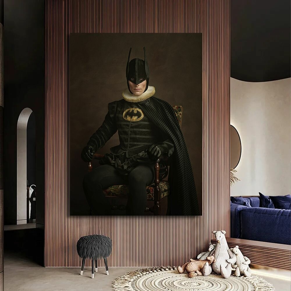 Картина "Бэтмен" от ВсеКартины. Тут, 50x70 см, на подрамнике, дерево, поп-арт