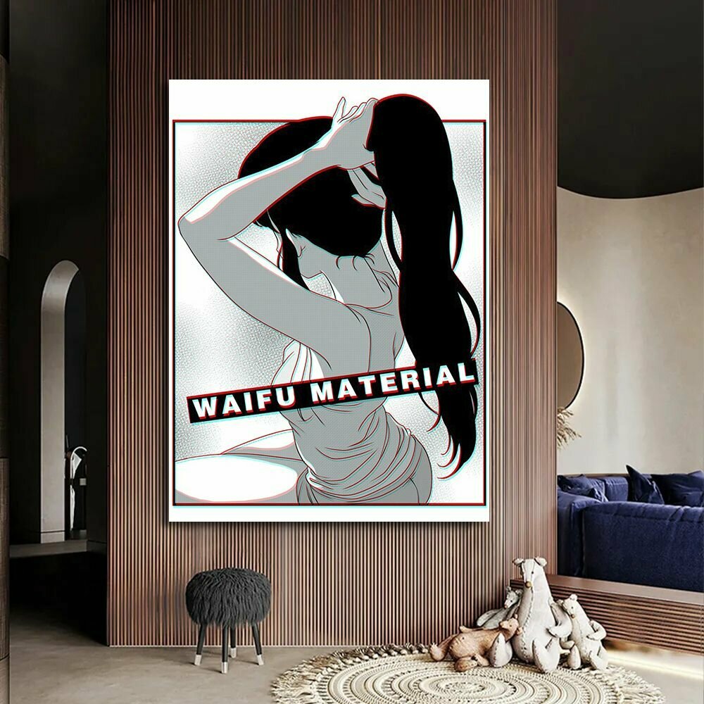 Картина "Хентай", на холсте, на подрамнике, дерево, 40x60 см