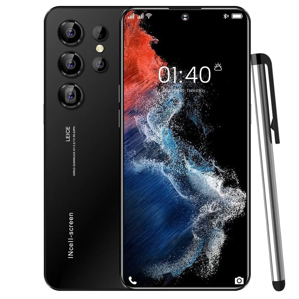 Смартфон S24U, черный, 12ГБ ОЗУ, 256Гб ПЗУ, 7.3", 4000мАч, Глобальная версия