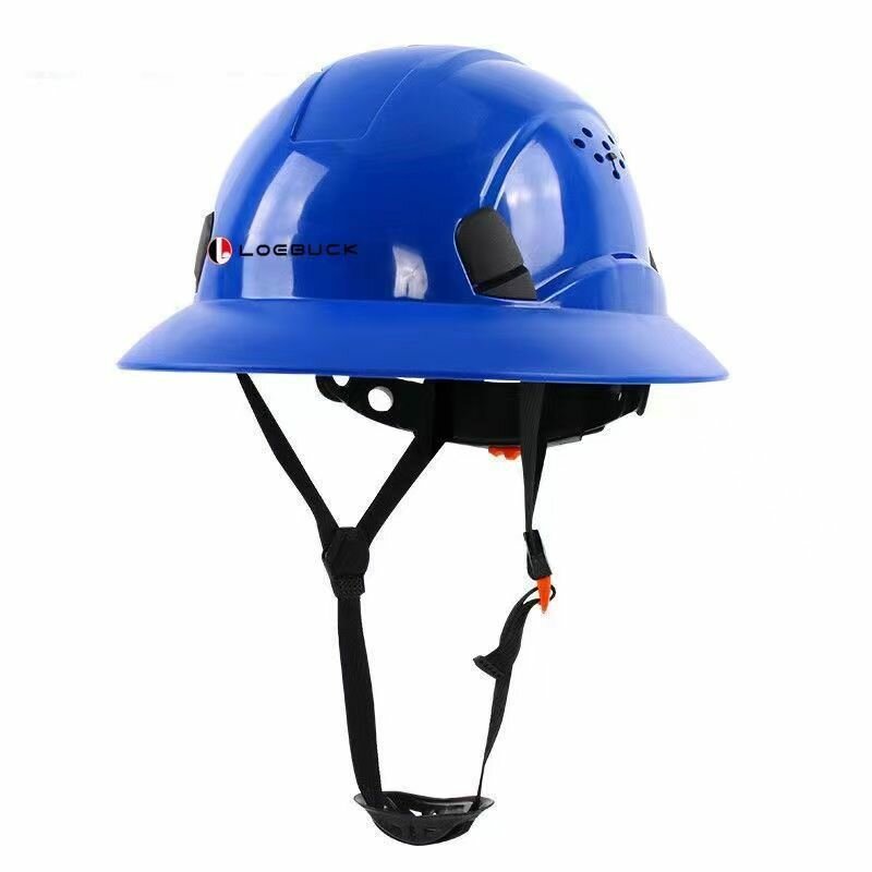 Строительная каска с полными полями, защитный шлем для головы