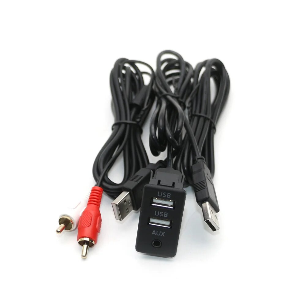 Автомобильный удлинитель USB 3.5 AUX RCA, FRCA