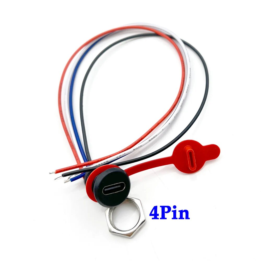 LAJQTAO 2p-6p USB-C разъем для зарядки 4Pin