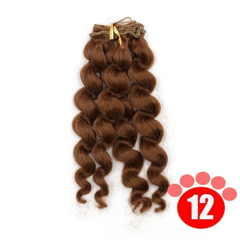 Msiredoll кукольный парик 15*100 см вьющийся для кукол 1/3 1/4 1/6 1/12