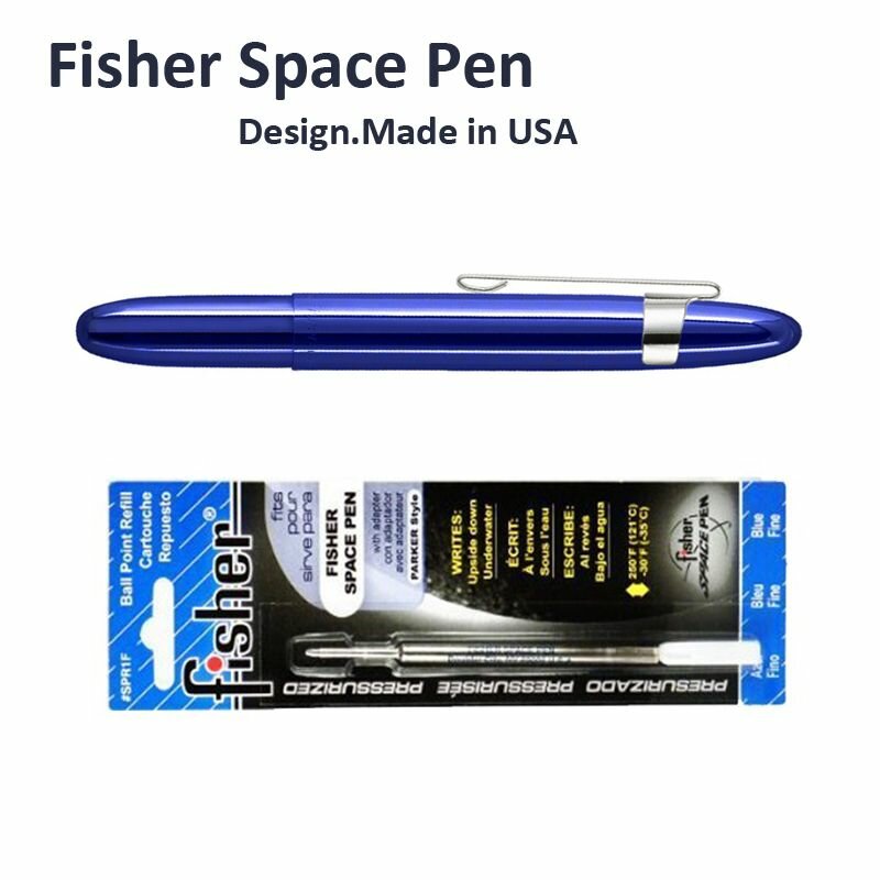 Fisher space pen Синий мини-наручный EDC всепогодный письменный прибор