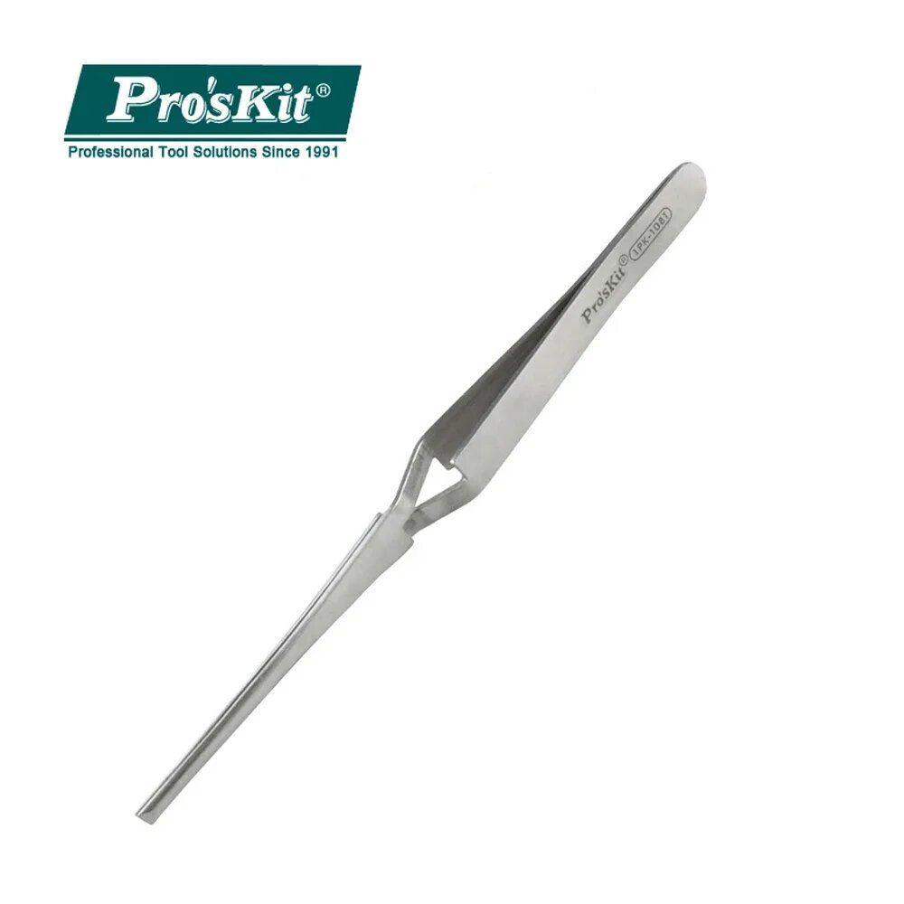 Пинцет Pro'sKit 1PK-108T Многофункциональный из нержавеющей стали, самозахватывающийся (165 мм) Высокоточный Пинцет обратного действия