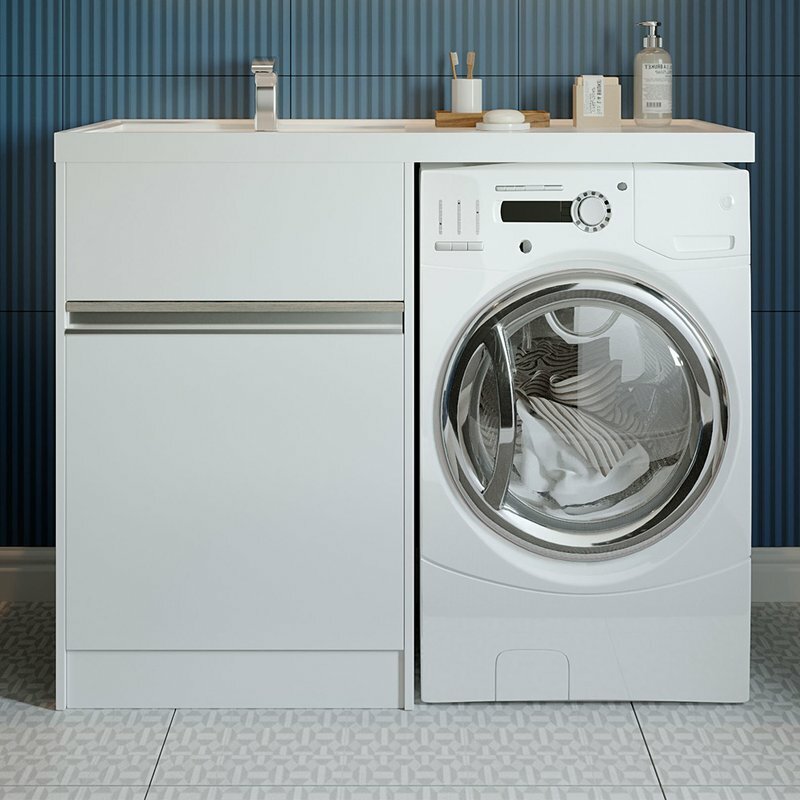 Тумба с раковиной AQUATON Лондри 60 L под стиральную машину