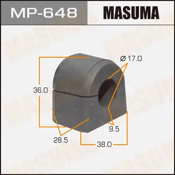 MASUMA MP-648 (21047GA670 / 21047GA671) втулка стабилизатора (упаковка 2 шт, за 1 шт)